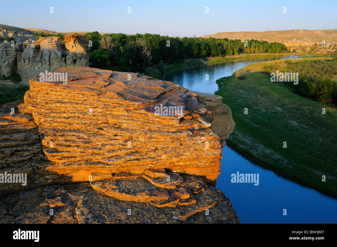 Canada Writing on Stone Provincial Park Alberta province landscape ...