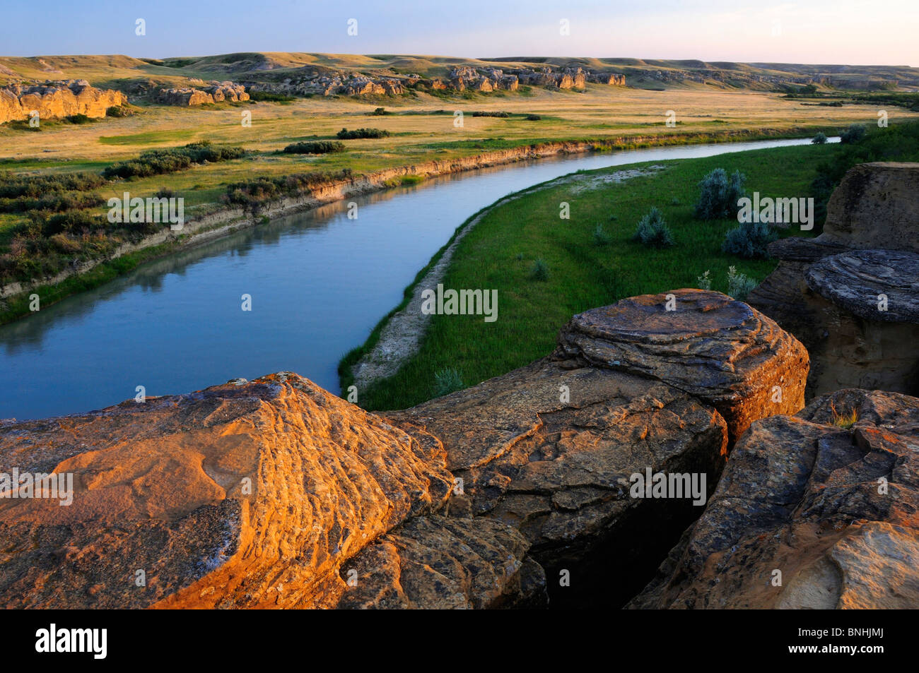 Canada Writing on Stone Provincial Park Alberta province landscape ...
