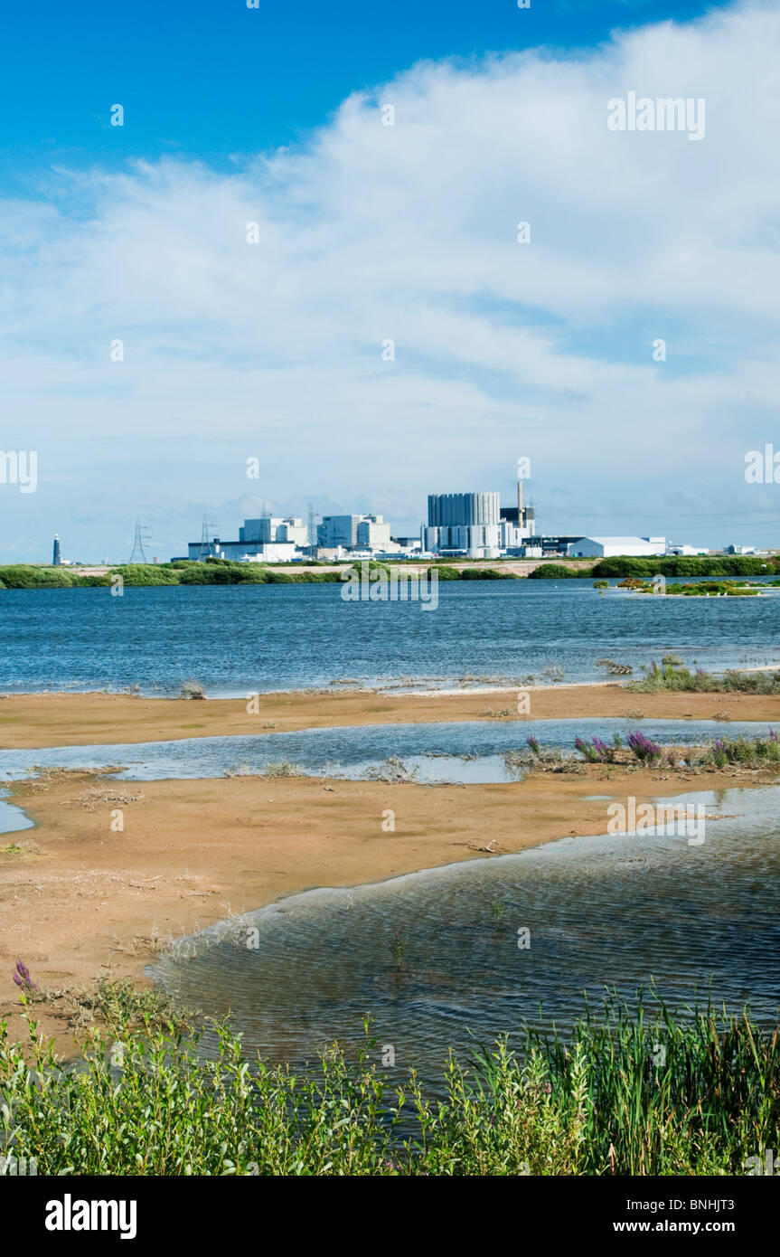 Dungeness RSPB Reserve and nuclear power station, view from from Scott ...