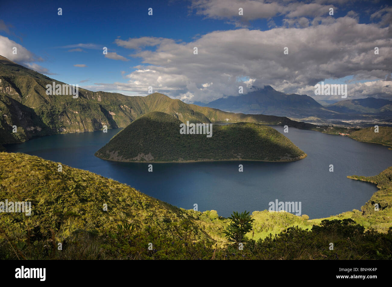 Ecuador Cuicocha Crater Lake Volcano Cotacachi Andes Mountains volcanic ...