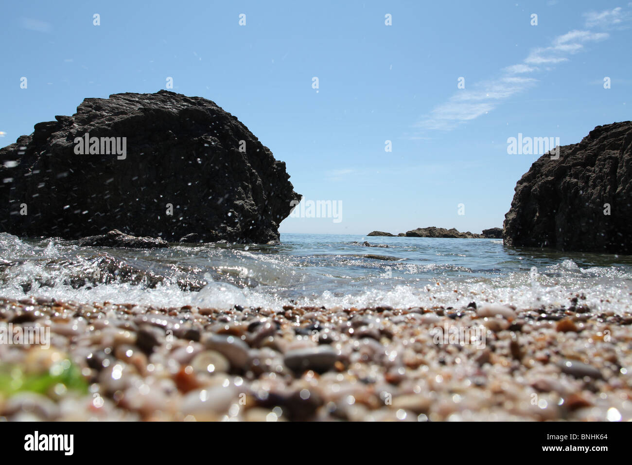 seashore low level angle shot Stock Photo - Alamy