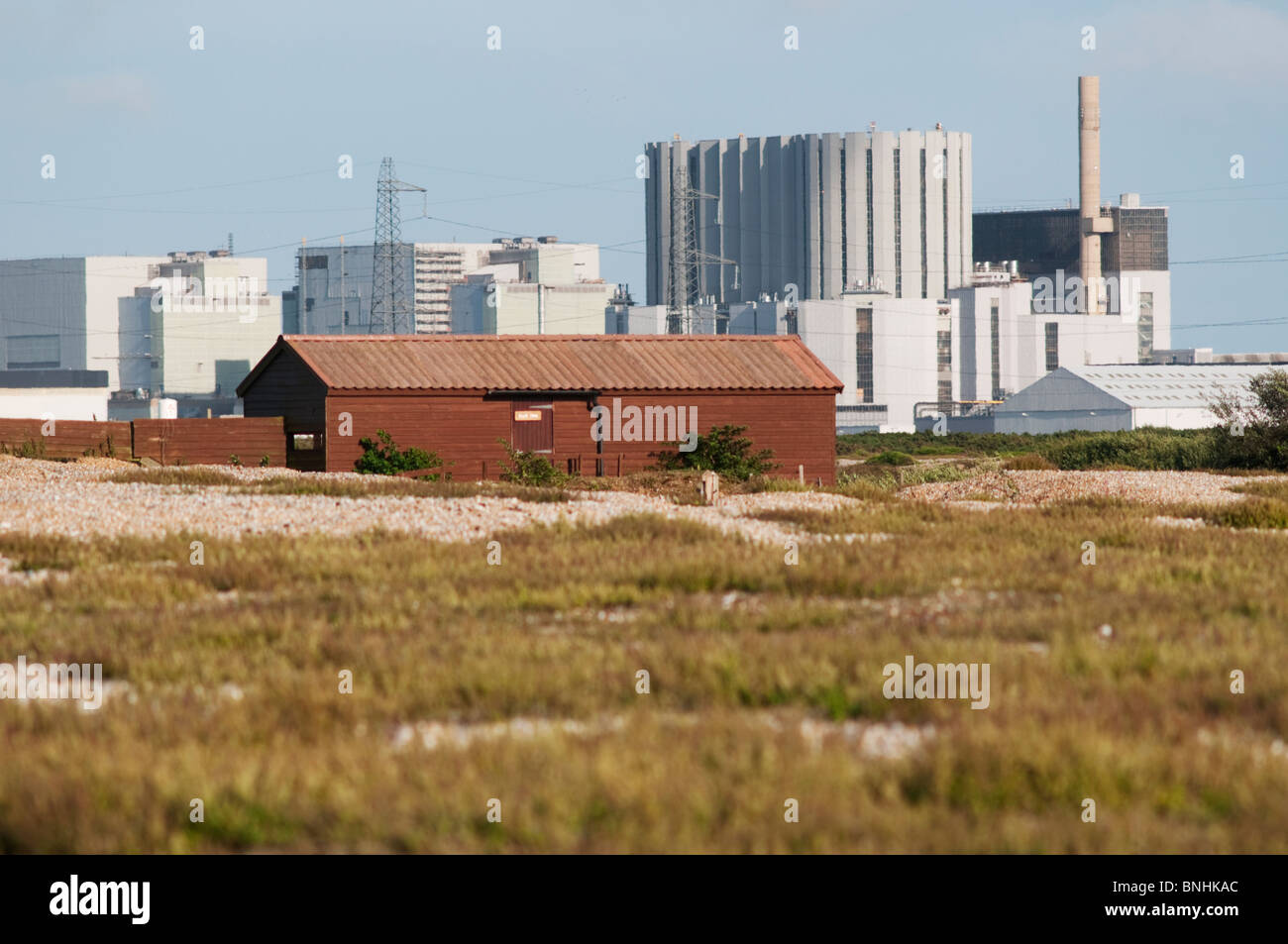 Dungeness RSPB Reserve, Scott birdwatchers hide, nuclear power station ...
