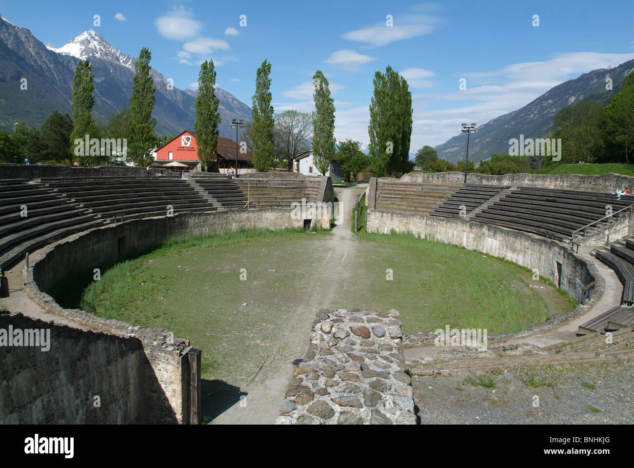Switzerland Town of Martigny Canton of valais Amphitheatre roman ...