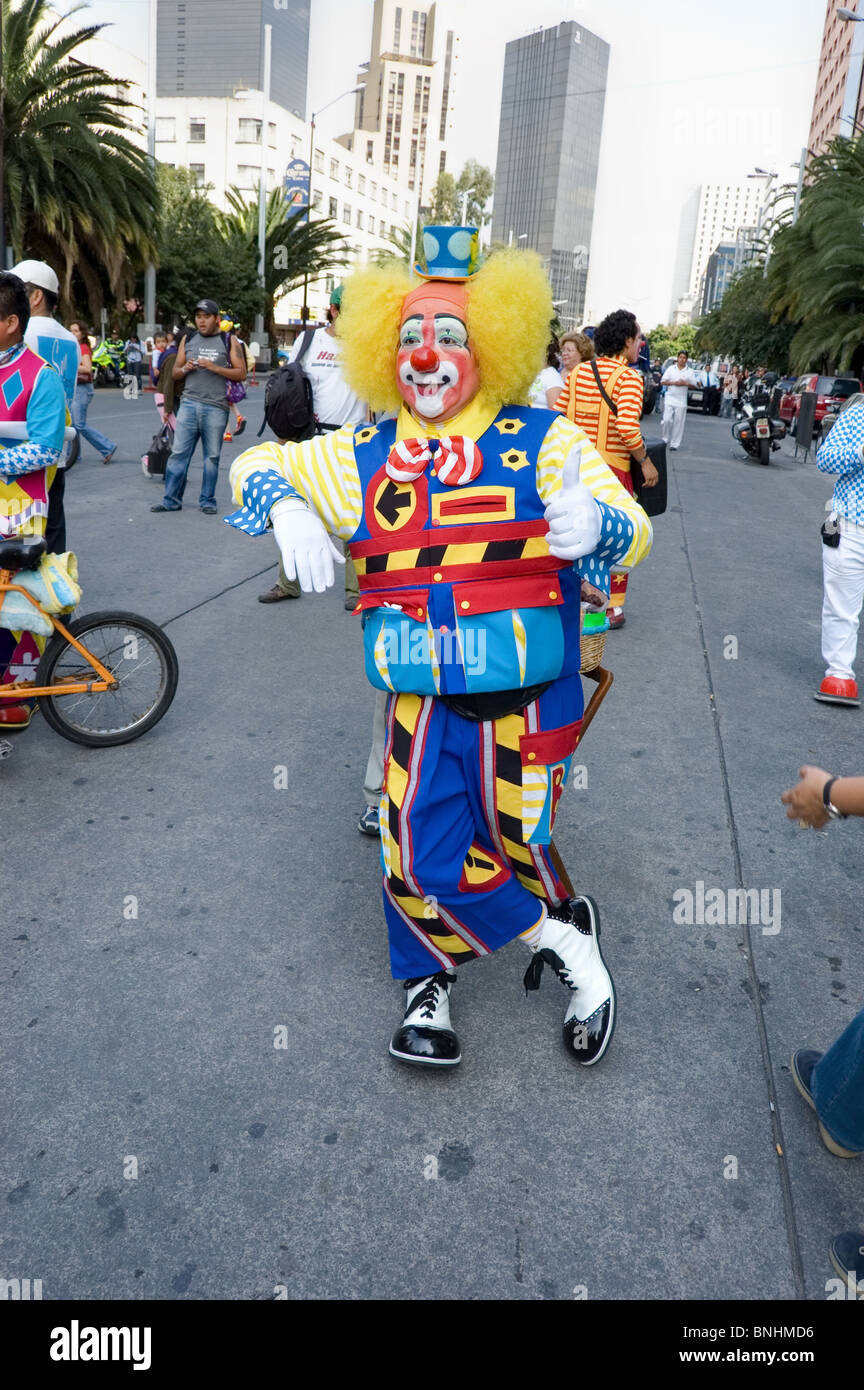 Clown parade in Mexico city with clowns from several countries Stock ...