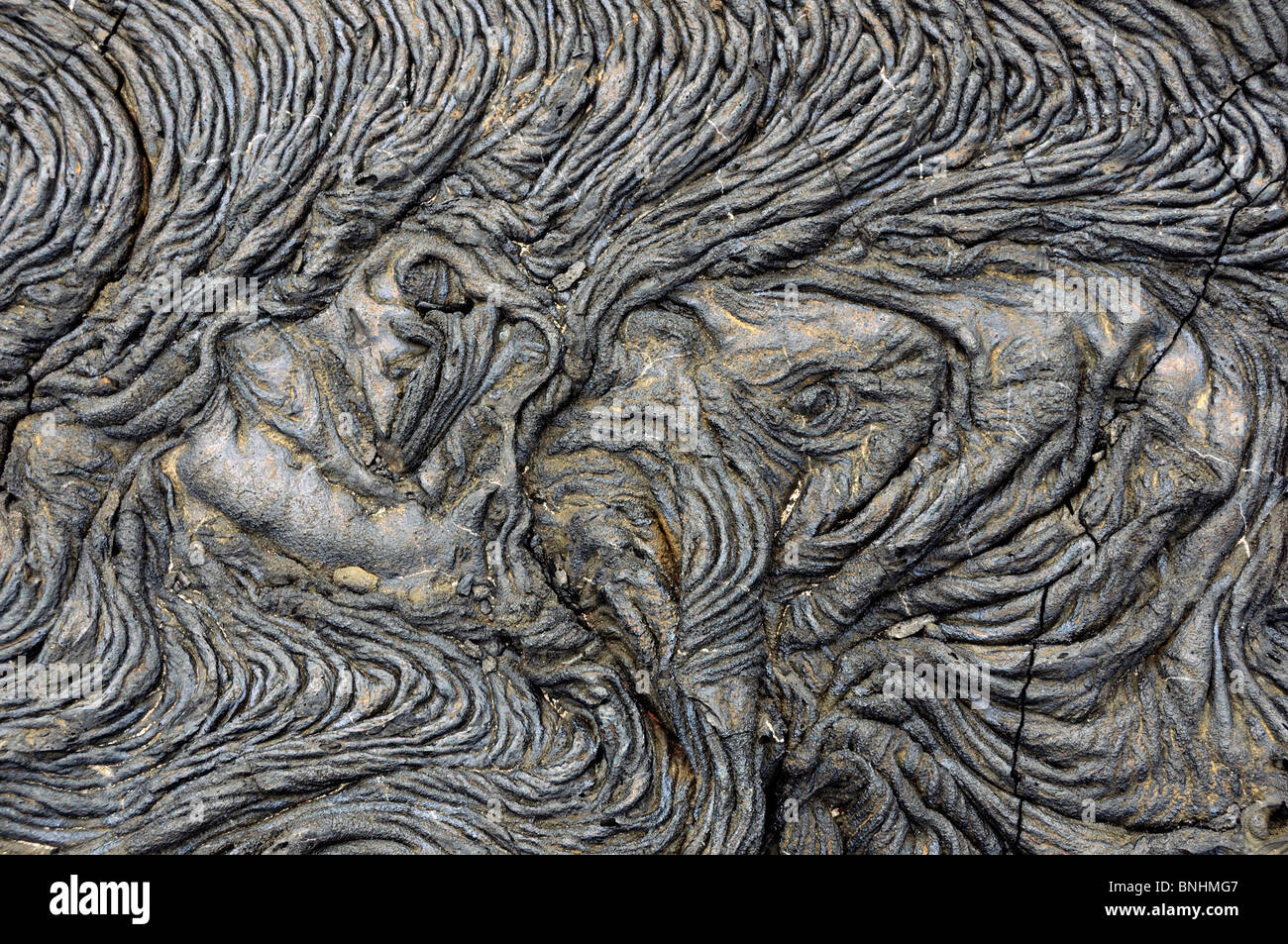 Ecuador Congealed lava Sullivan Bay Santiago Island Galapagos Islands ...