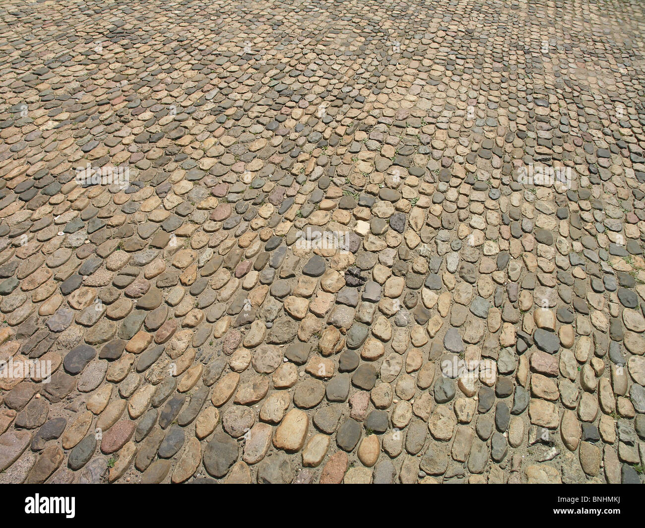 cobbled cobblestones pavement road square detail close-up Stock Photo ...