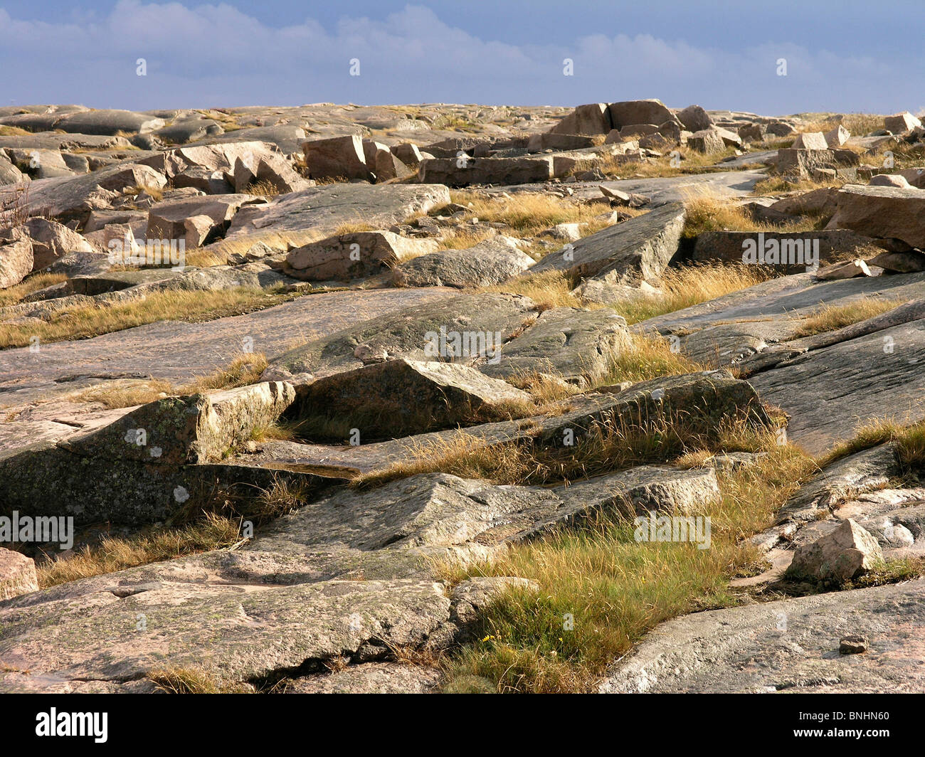 Sweden scenery landscape coast sea ocean Bohuslän province granite ...