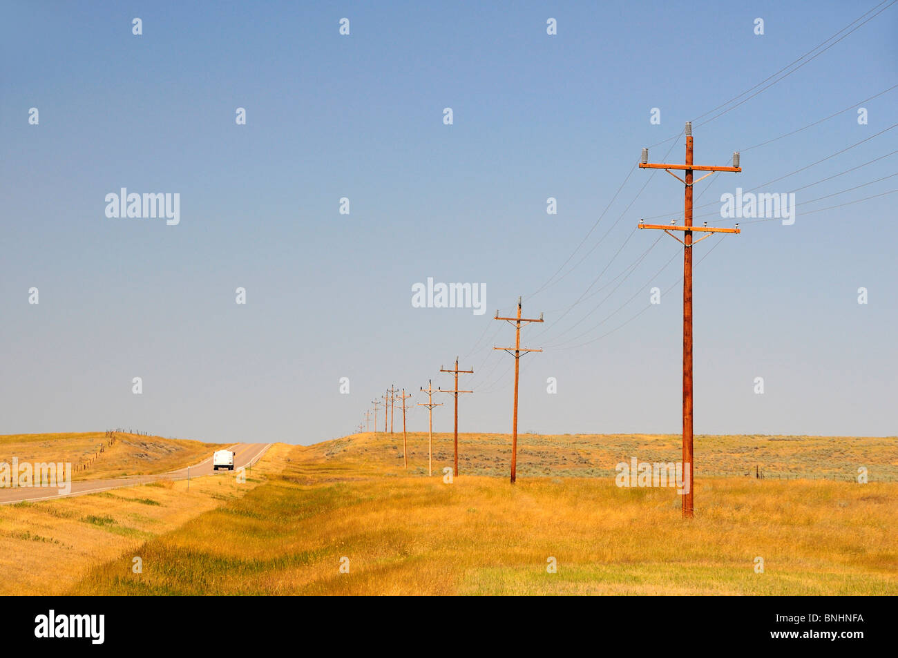 USA Highway Montana country road landscape rural scenery prairie ...