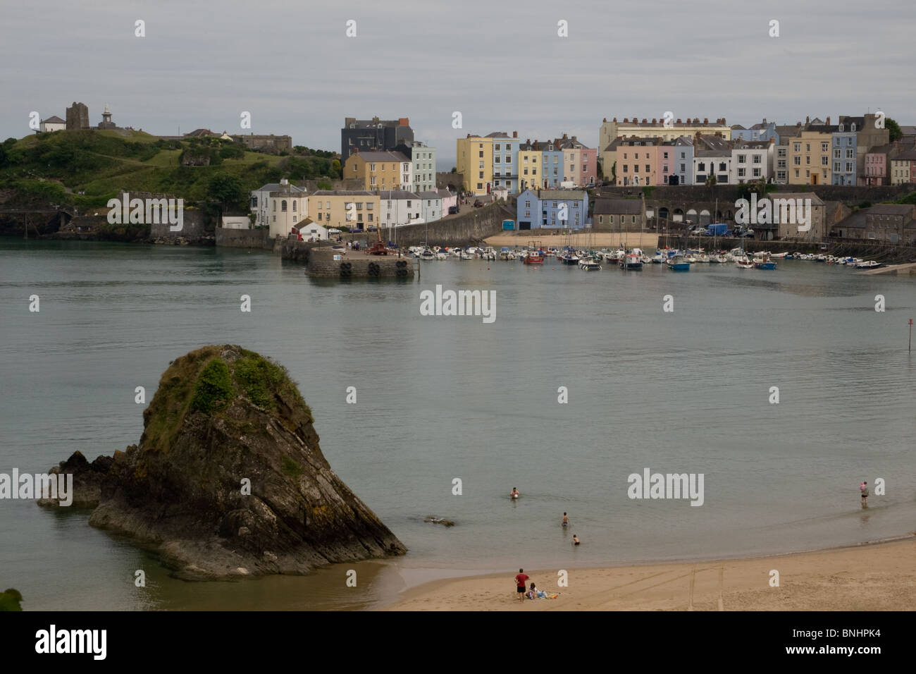 Colourful buildings on the seafront at Tenby, Wales, UK Stock Photo - Alamy