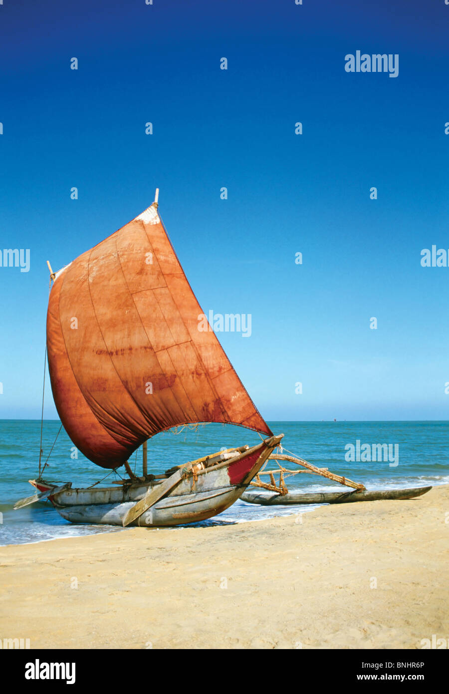 Asia Sri Lanka oruva sailing boat on beach oruva sailing boat beach ...