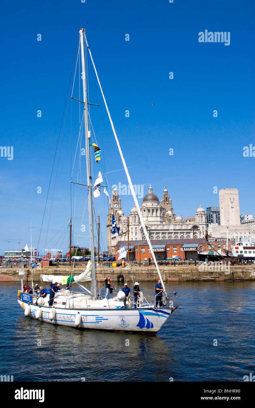 Europe UK England Liverpool merseyside docks skyline city port ...