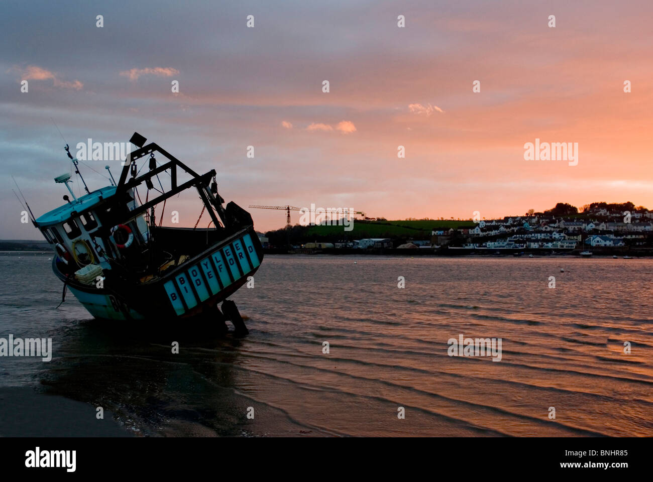 Europe UK England North Devon Appledore estuary port shipbuilding ...