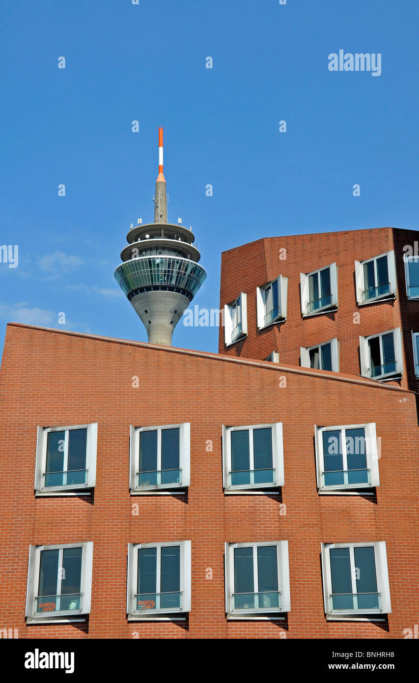 Gehry buildings Düsseldorf city North Rhine-Westphalia Germany Europe ...
