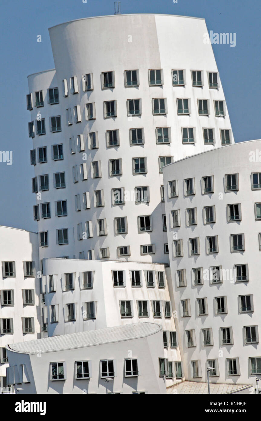 Gehry buildings Düsseldorf city North Rhine-Westphalia Germany Europe ...
