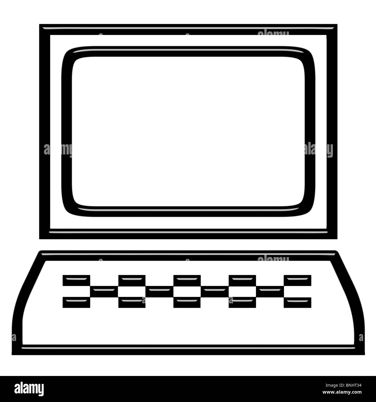 Pc personal computer desktop Black and White Stock Photos & Images - Alamy