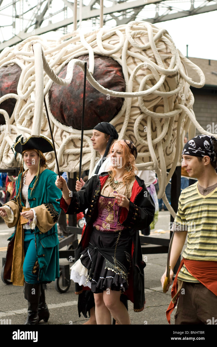 Participants in the 2010 Fremont Solstice Parade in Seattle, Washington ...