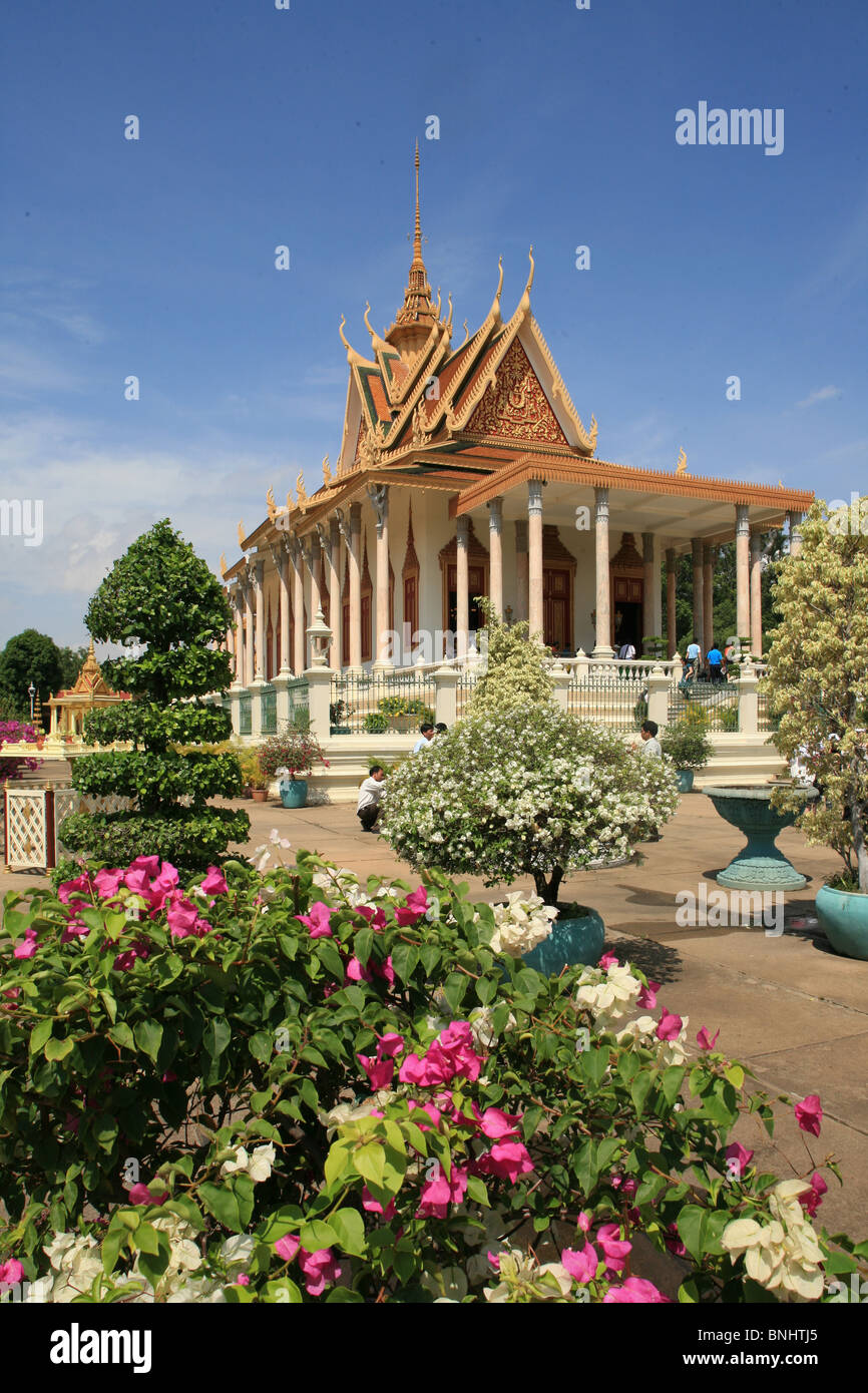 Cambodia Phnom Penh silver pagoda architecture temple religion Stock ...
