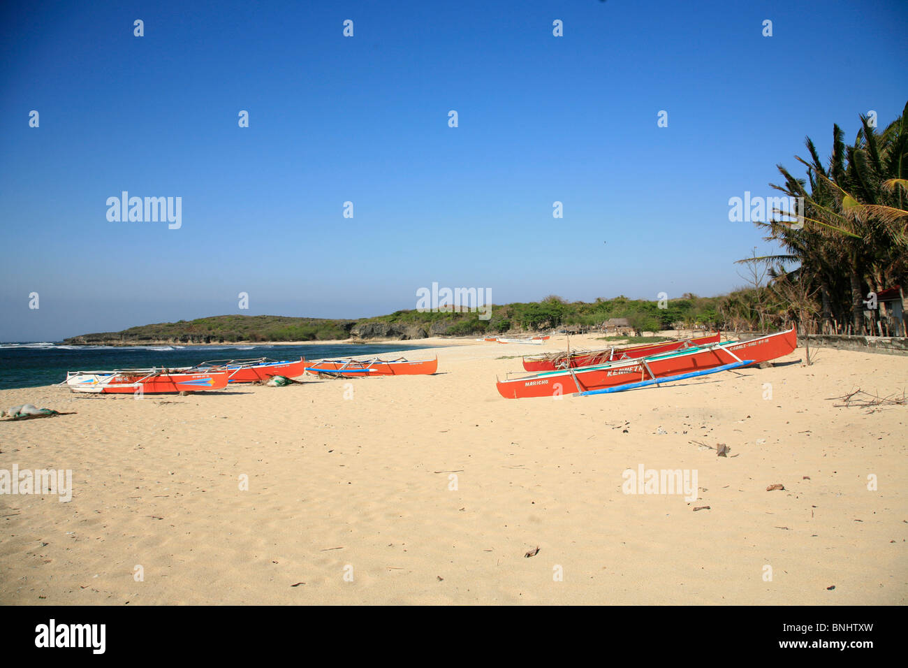 Philippines Asia Luzon Ilocos Norte island the north Bangui Bay beach ...
