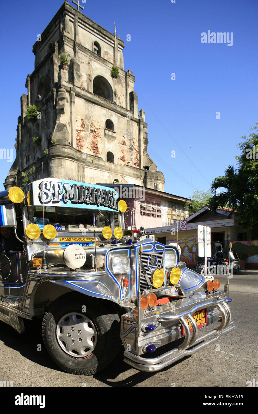 Philippines Asia Luzon church island province Ilocos Norte Laoag city ...