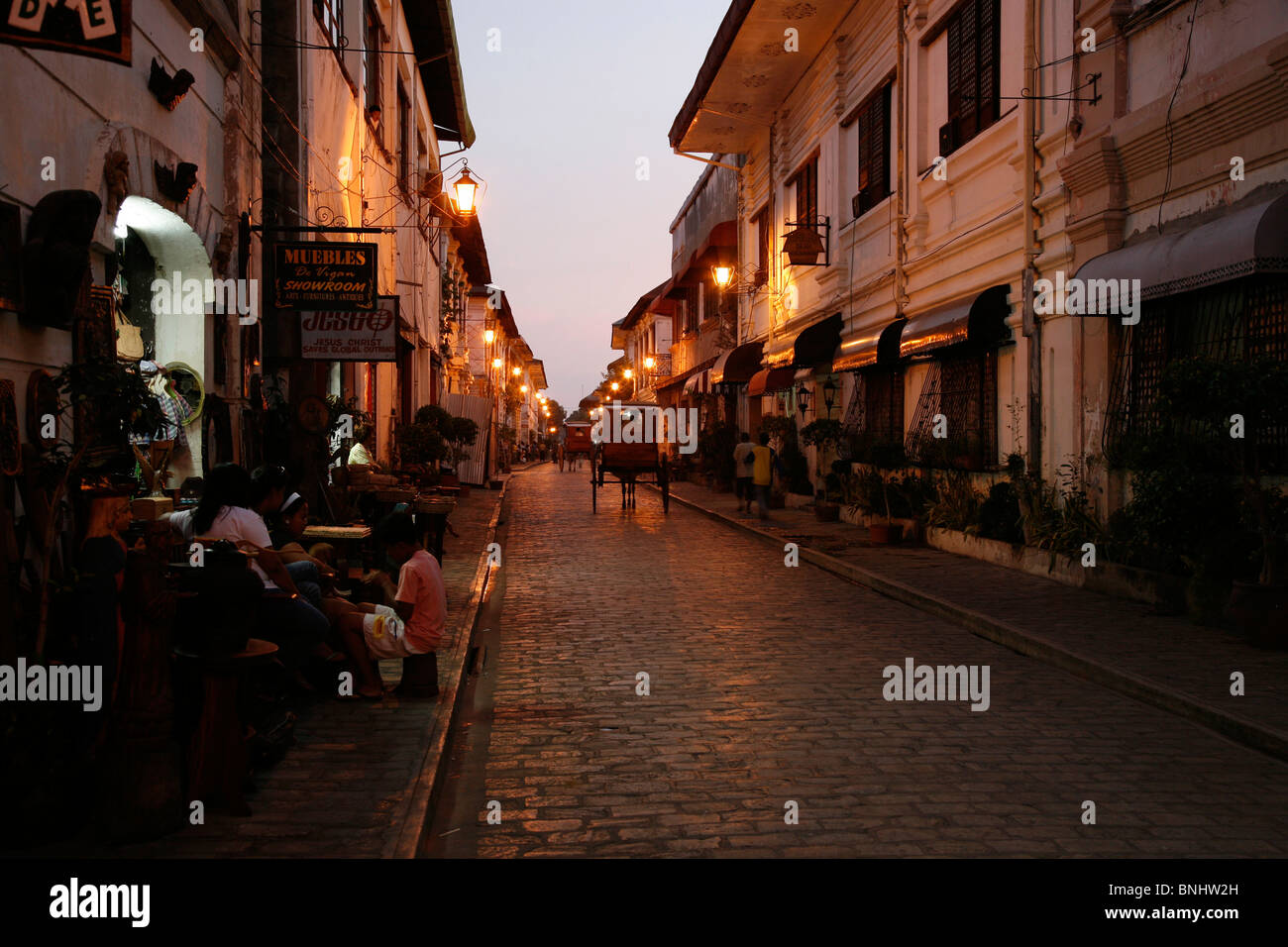 Philippines Asia Luzon Vigan city old town UNESCO World heritage site ...