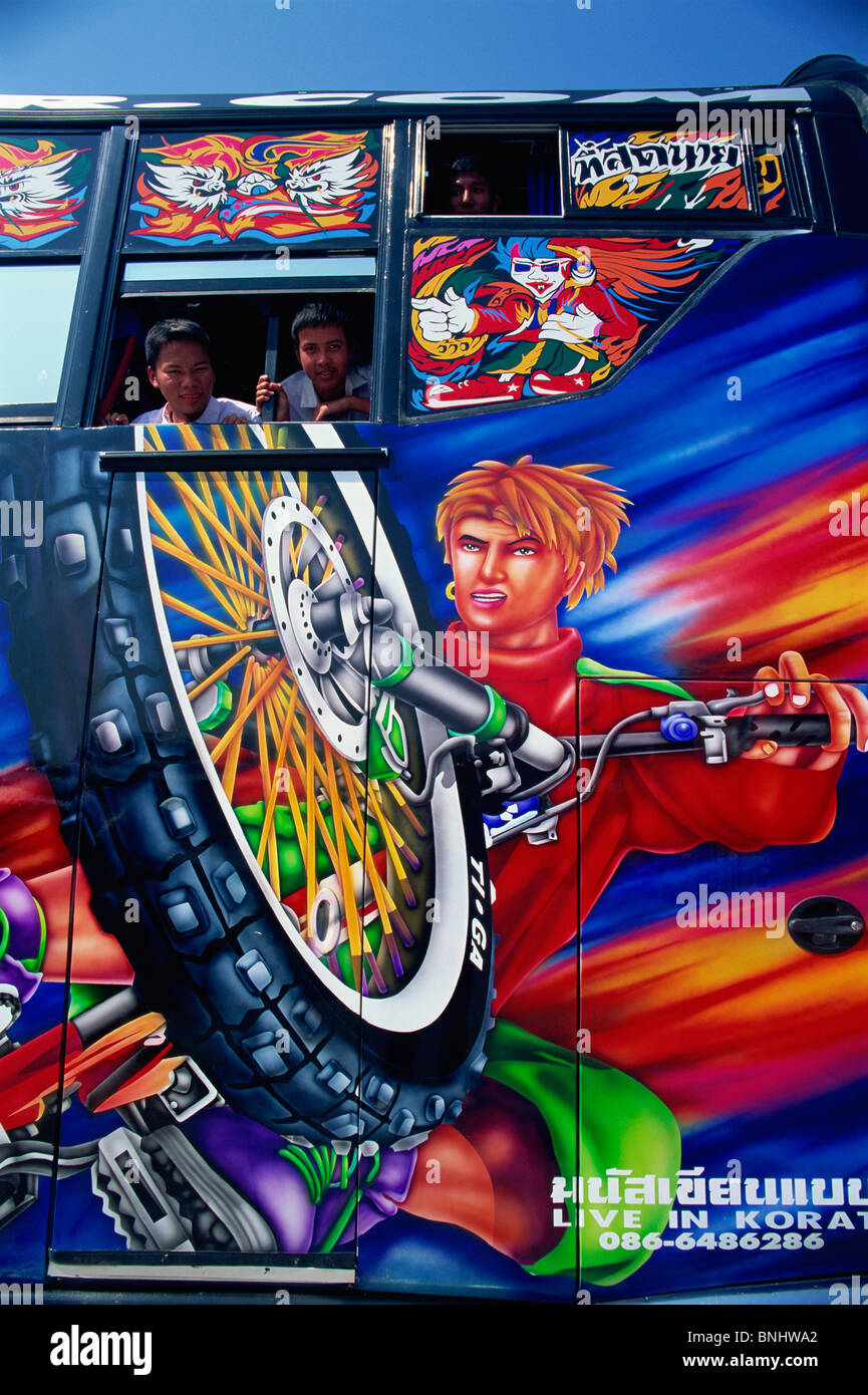 Asia Thailand Bangkok Bus Buses Coach Coaches Transport Public ...