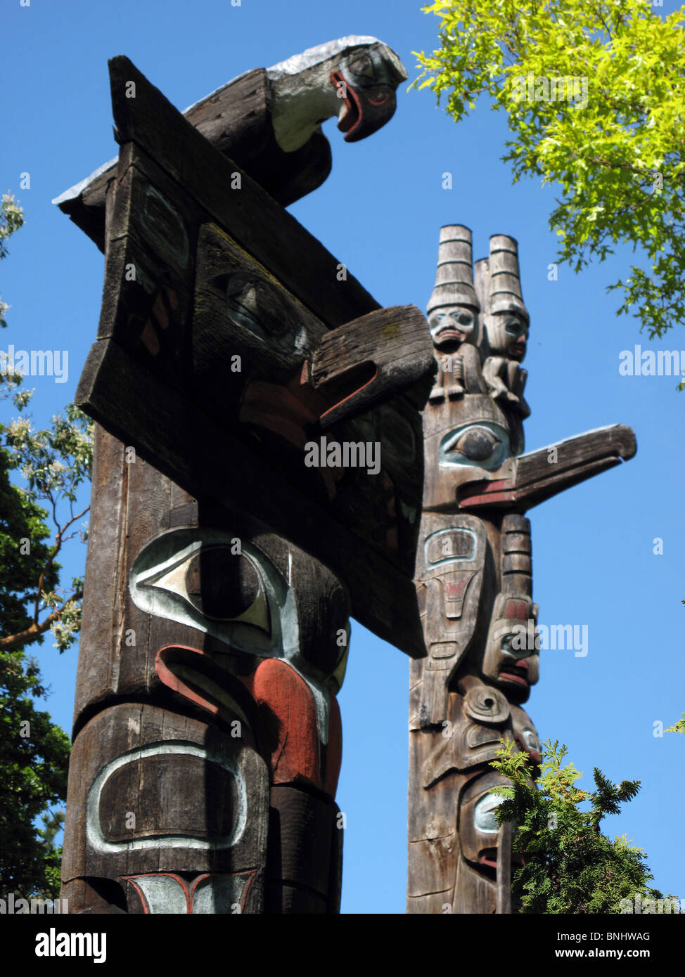 Royal Bc Museum Totem Victoria British Columbia High Resolution Stock ...