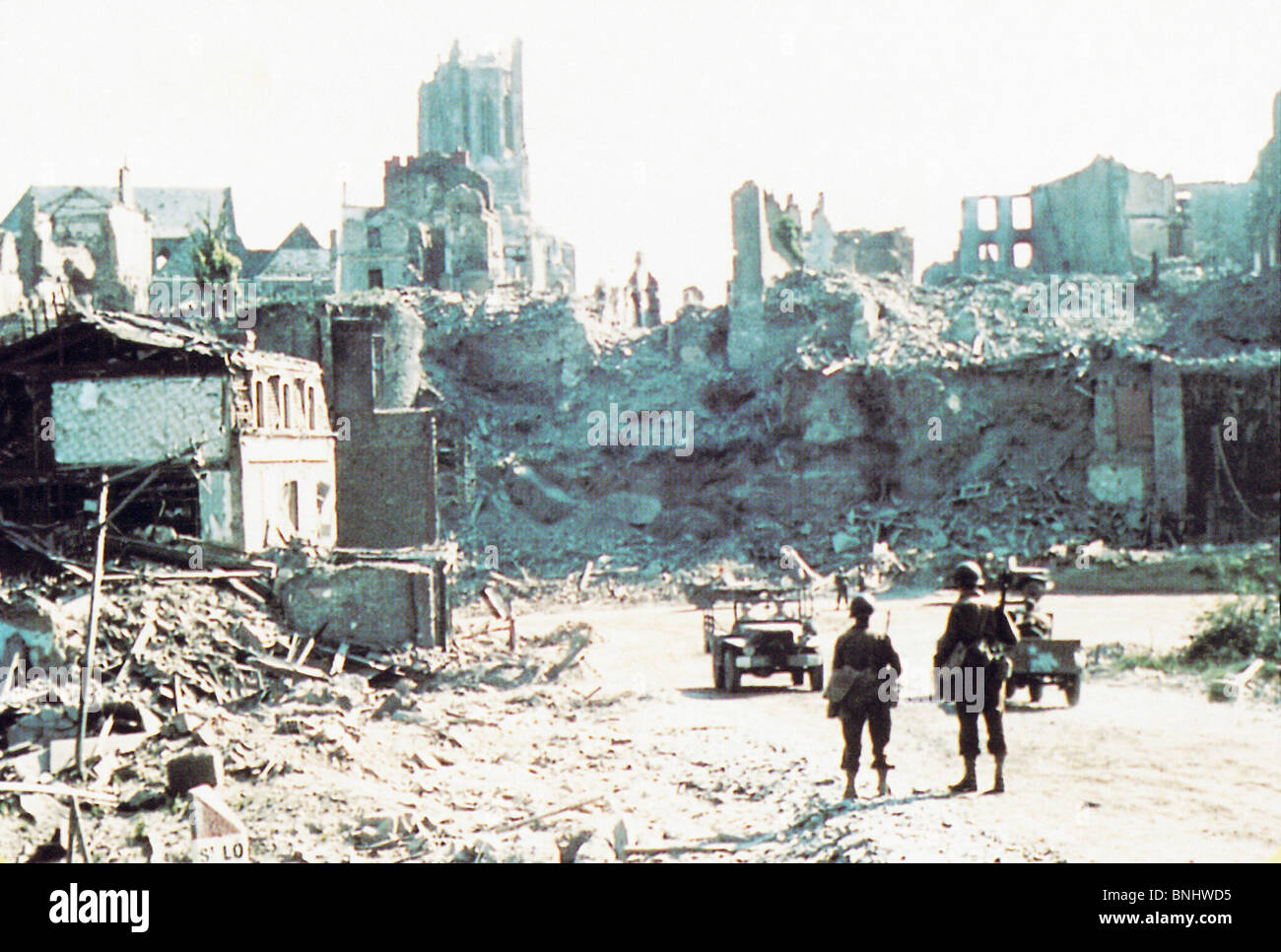 World War II Normandy Saint Lo July 1944 Second World War WW2 war ...