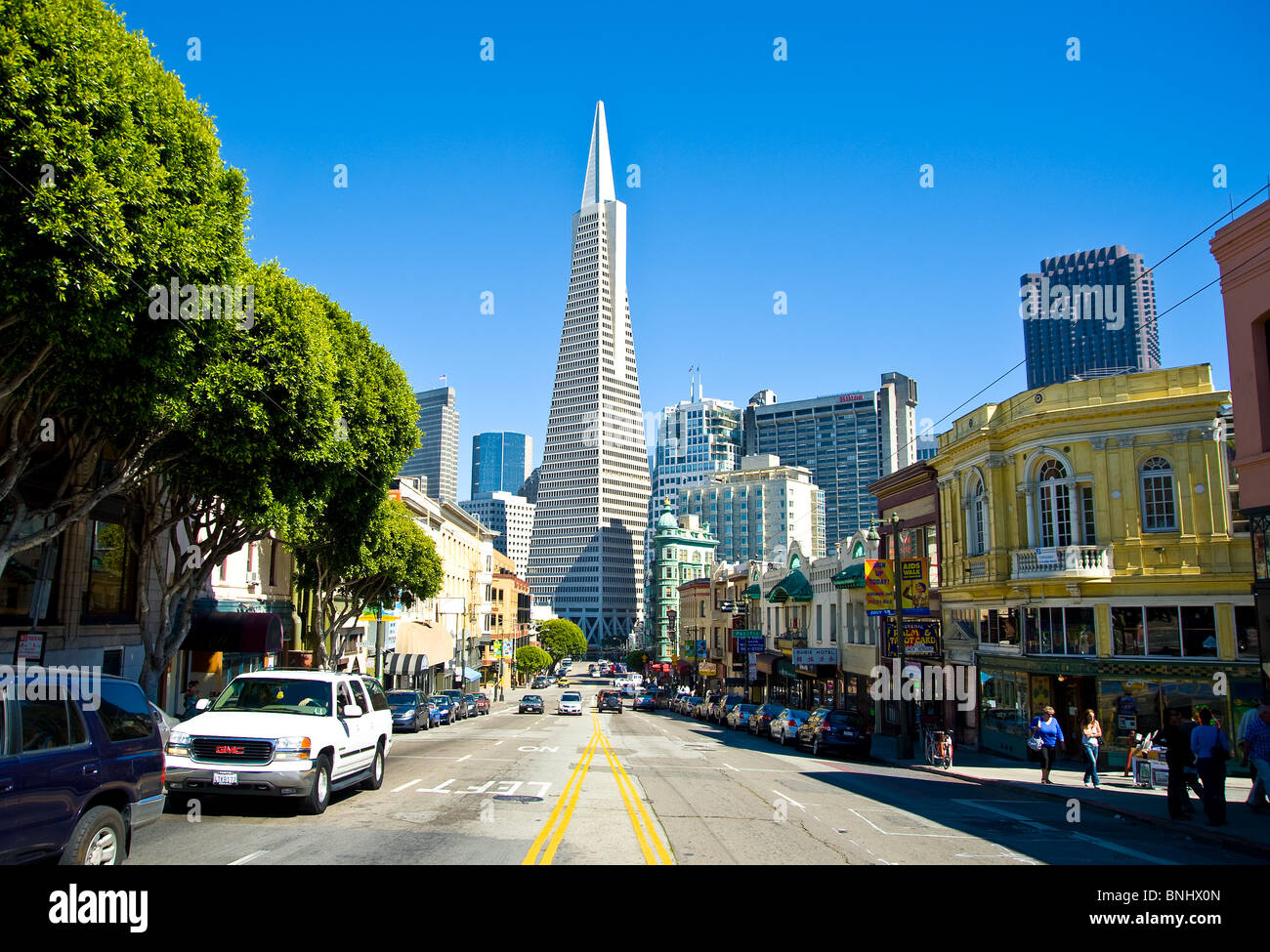 view on Trans America building from Columbus street Stock Photo - Alamy
