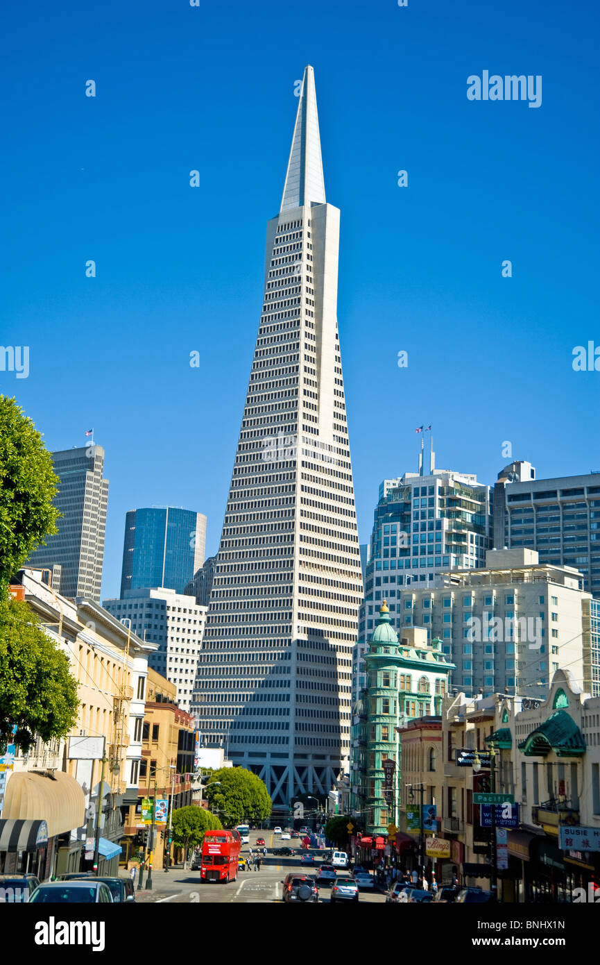 view on Trans America building from Columbus street Stock Photo - Alamy