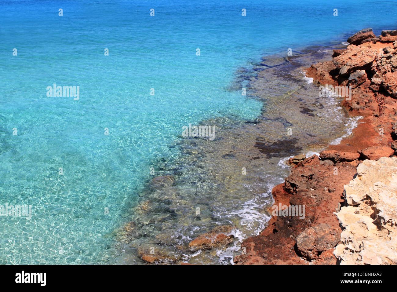 Formentera Cala Saona mediterranean best beaches Balearic Islands Stock ...