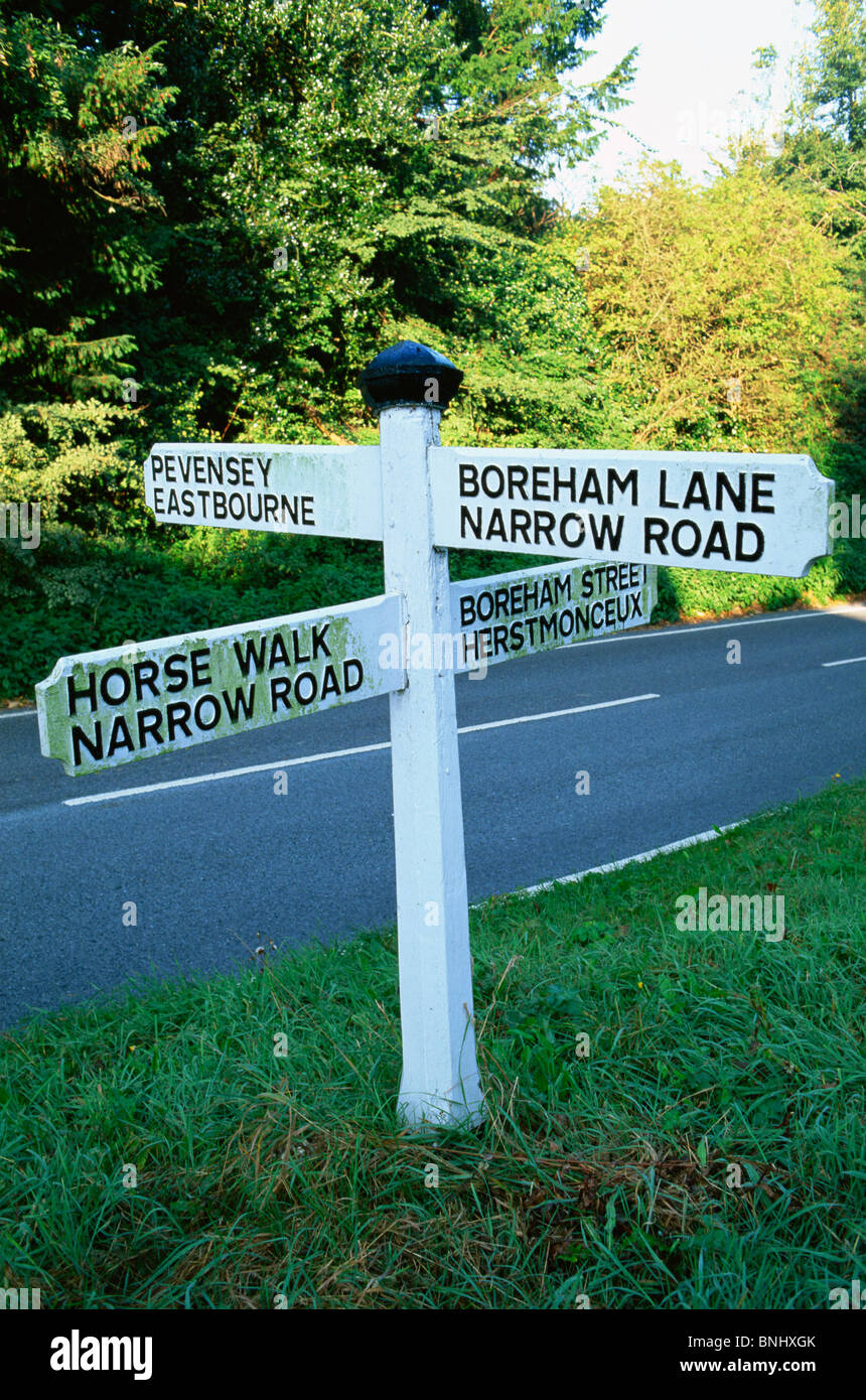 UK United Kingdom Great Britain Britain England Sussex Signposts ...