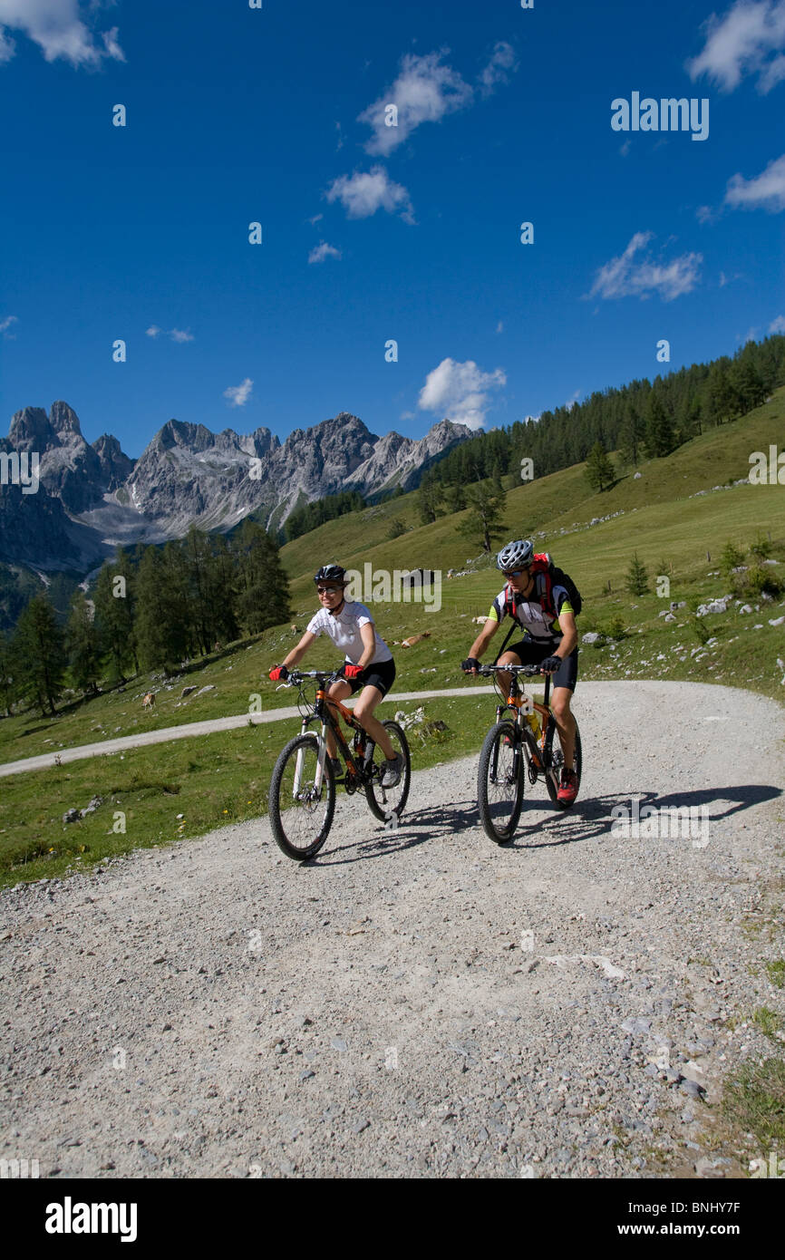 Bike Austria Filzmoos Salzburg summer alp mountain alps alpine mountains landscape scenery ...