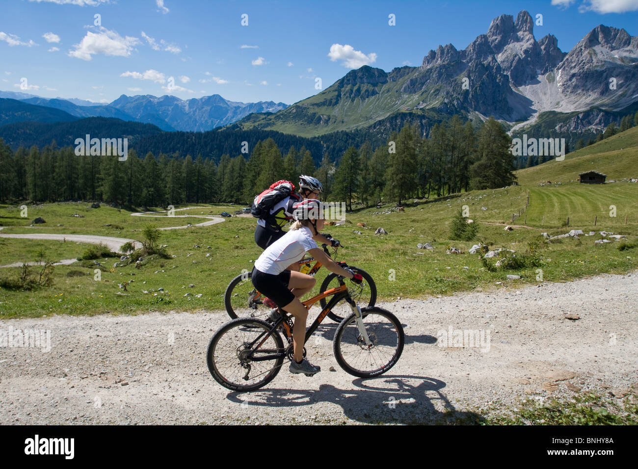 Bike Austria Filzmoos Salzburg summer alp mountain alps alpine mountains landscape scenery ...