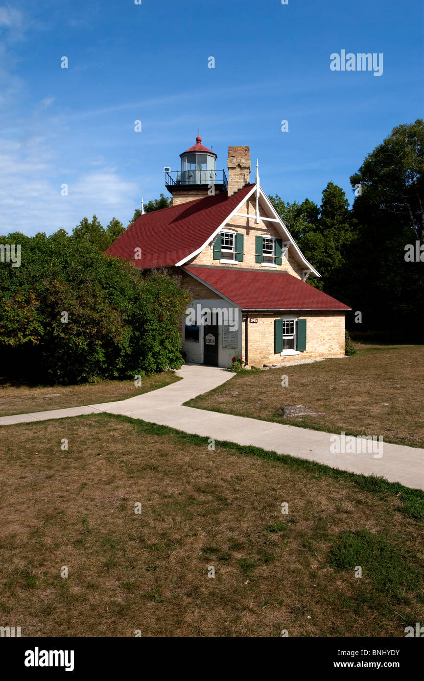 Eagle Bluff Lighthouse Stock Photo - Alamy