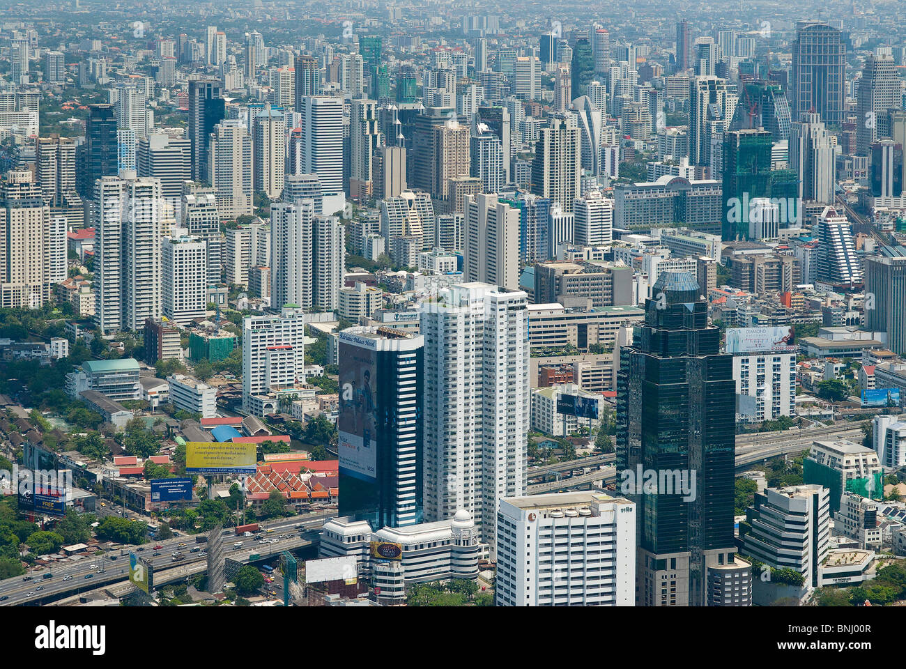 Bangkok city Thailand Siam South-East Asia skyline high-rise buildings ...