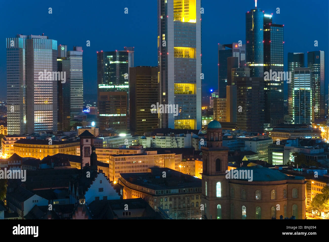 Frankfurt am Main city Germany State of Hesse skyscrapers high-rise ...