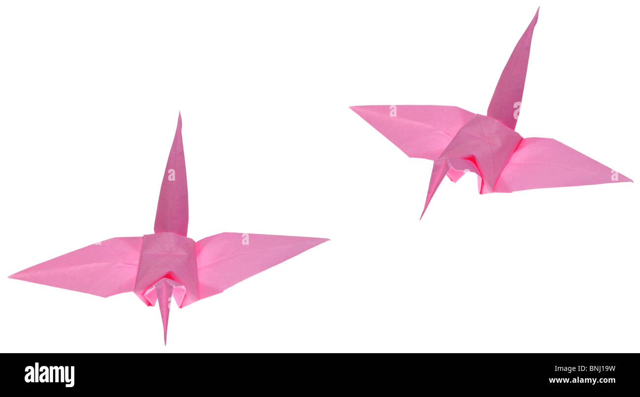 White background origami birds hi-res stock photography and images - Alamy