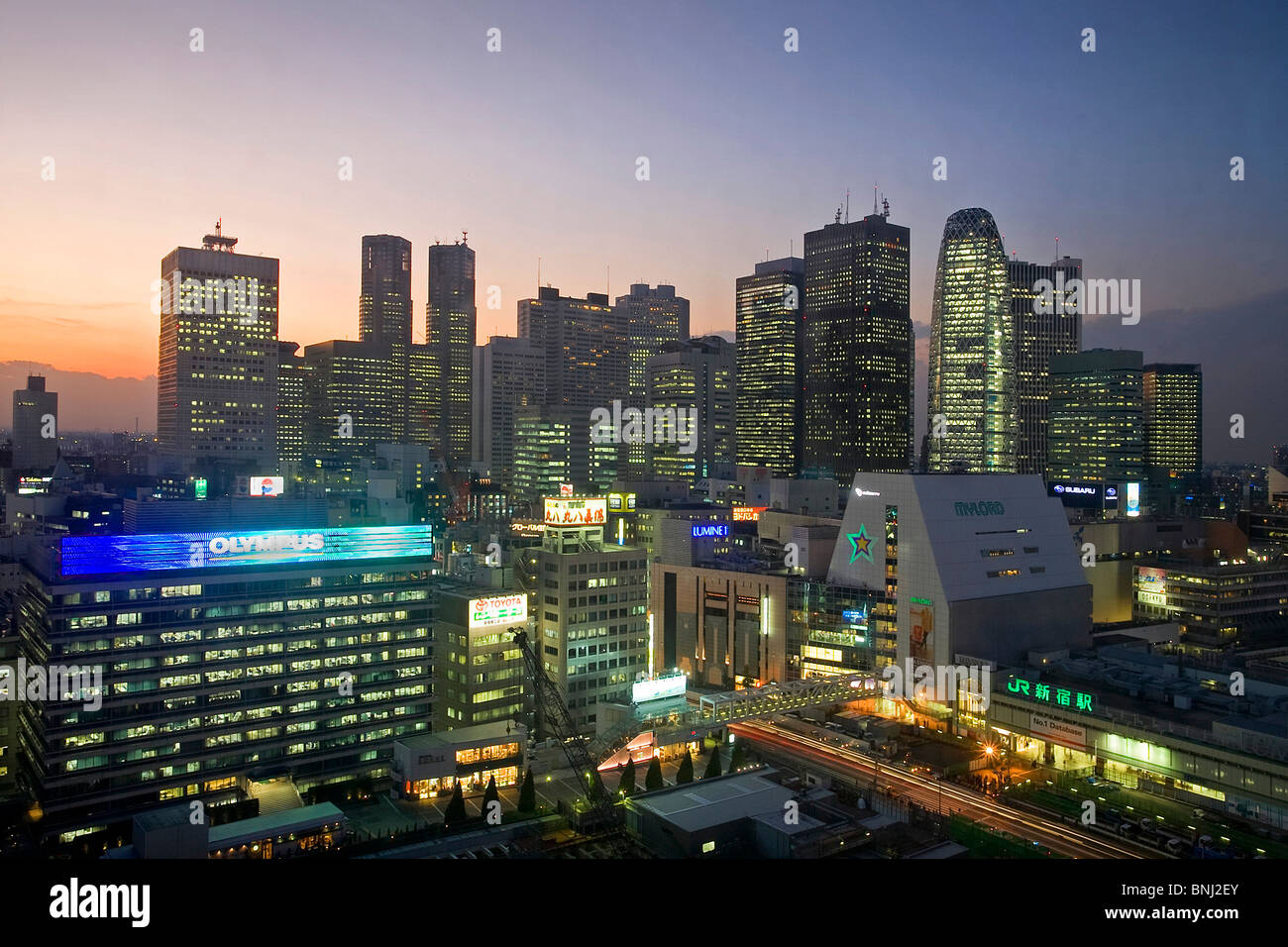 Japan Asia Tokyo city town city Shinjuku District skyscraper high-rise ...