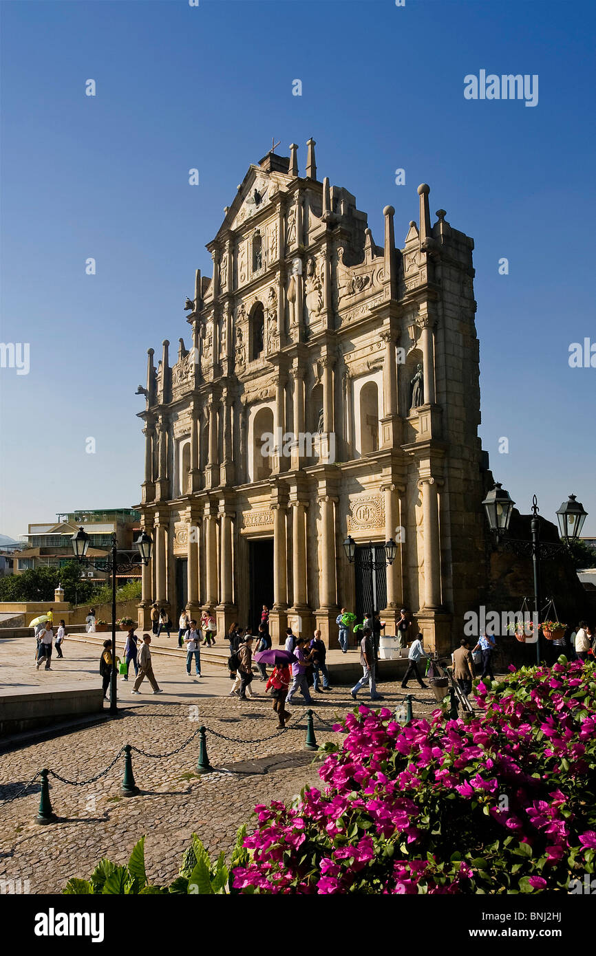 China Asia Macao Macau city ruins church St Paul UNESCO world cultural ...