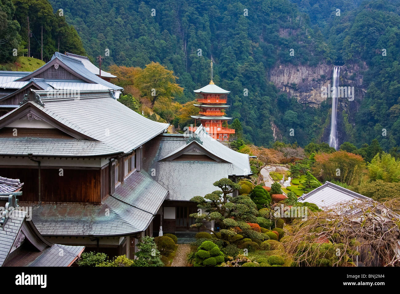 Japan Asia Nashi No Taki Nachi waterfall the highest top waterfall ...