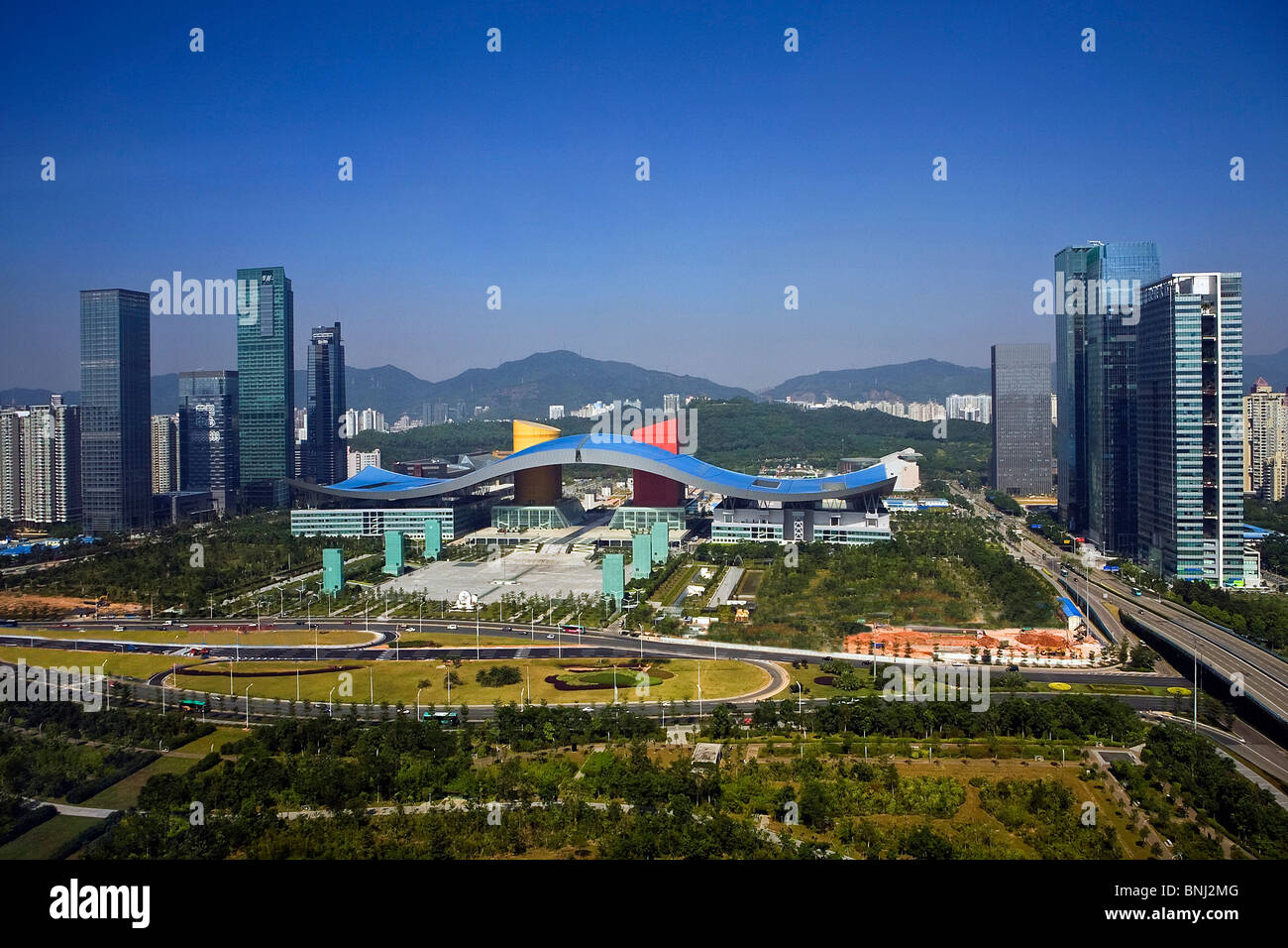 China Guandong Shenzhen city town city city hall moulder architecture ...