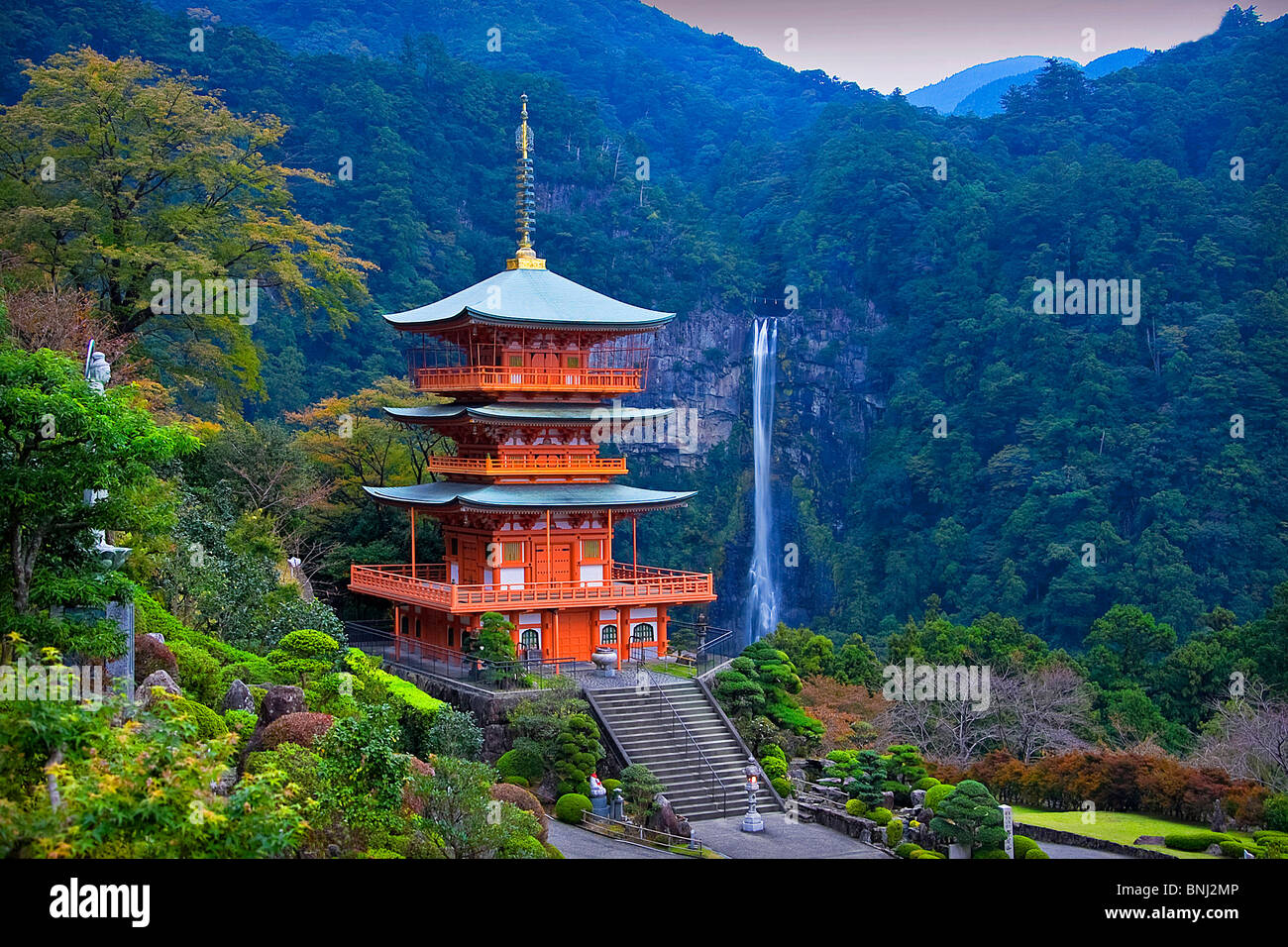Japan Asia Nashi No Taki Nachi waterfall the highest top waterfall ...
