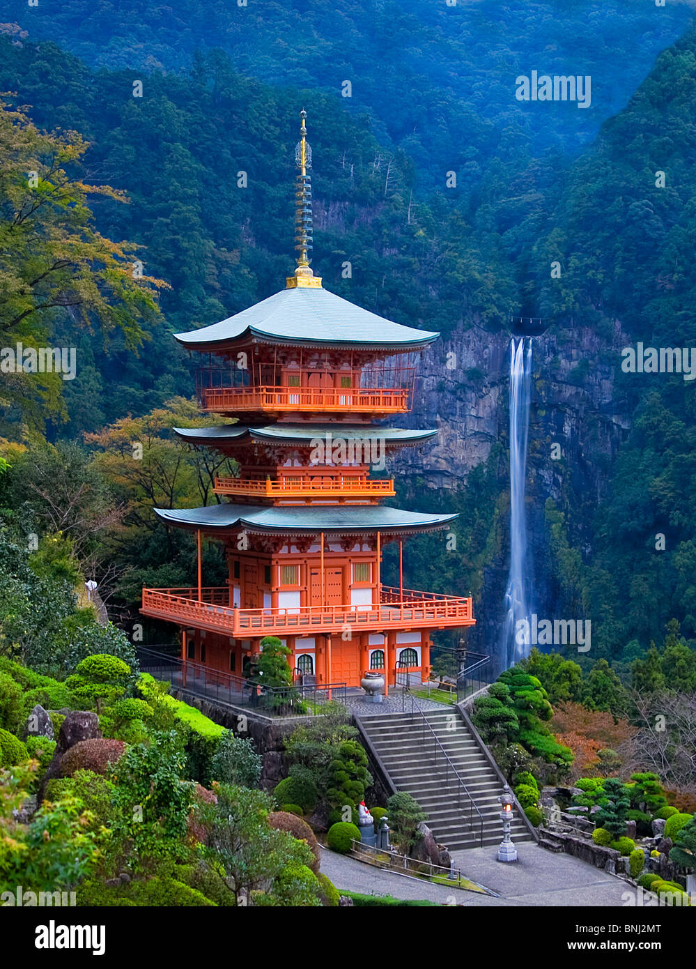 Japan Asia Nashi No Taki Nachi waterfall the highest top waterfall ...
