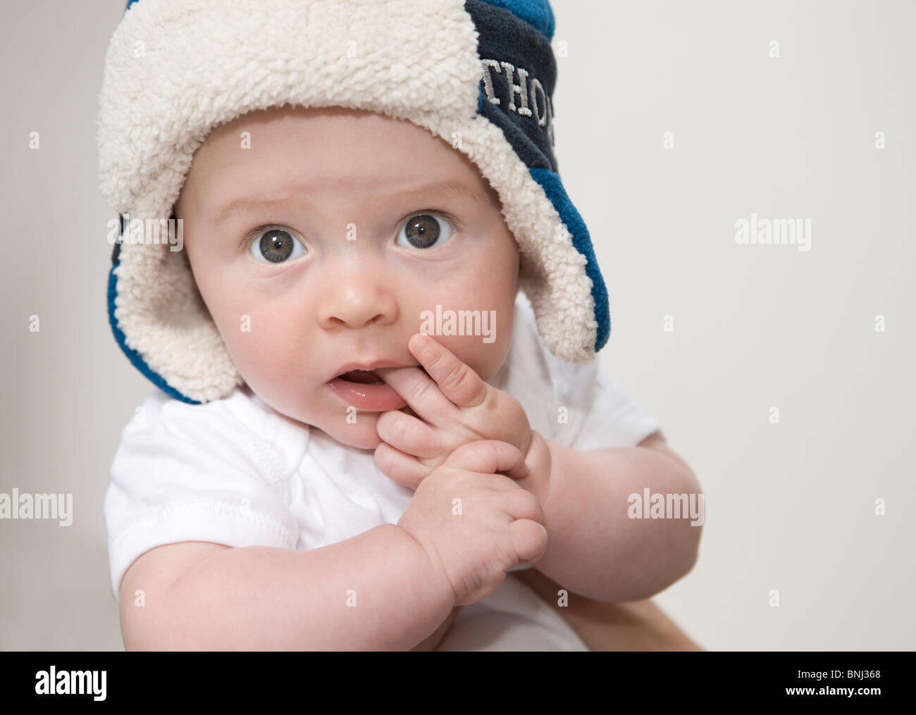 Curious month old baby hi-res stock photography and images - Alamy