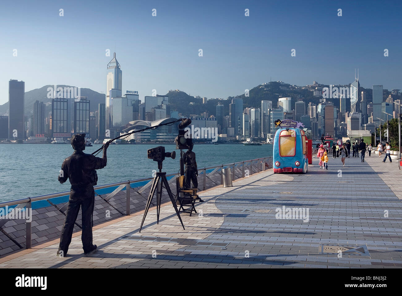 Hong Kong Hongkong Asia Kowloon District East Tsim Sha Tsui promenade sculpture tourism Quai ...