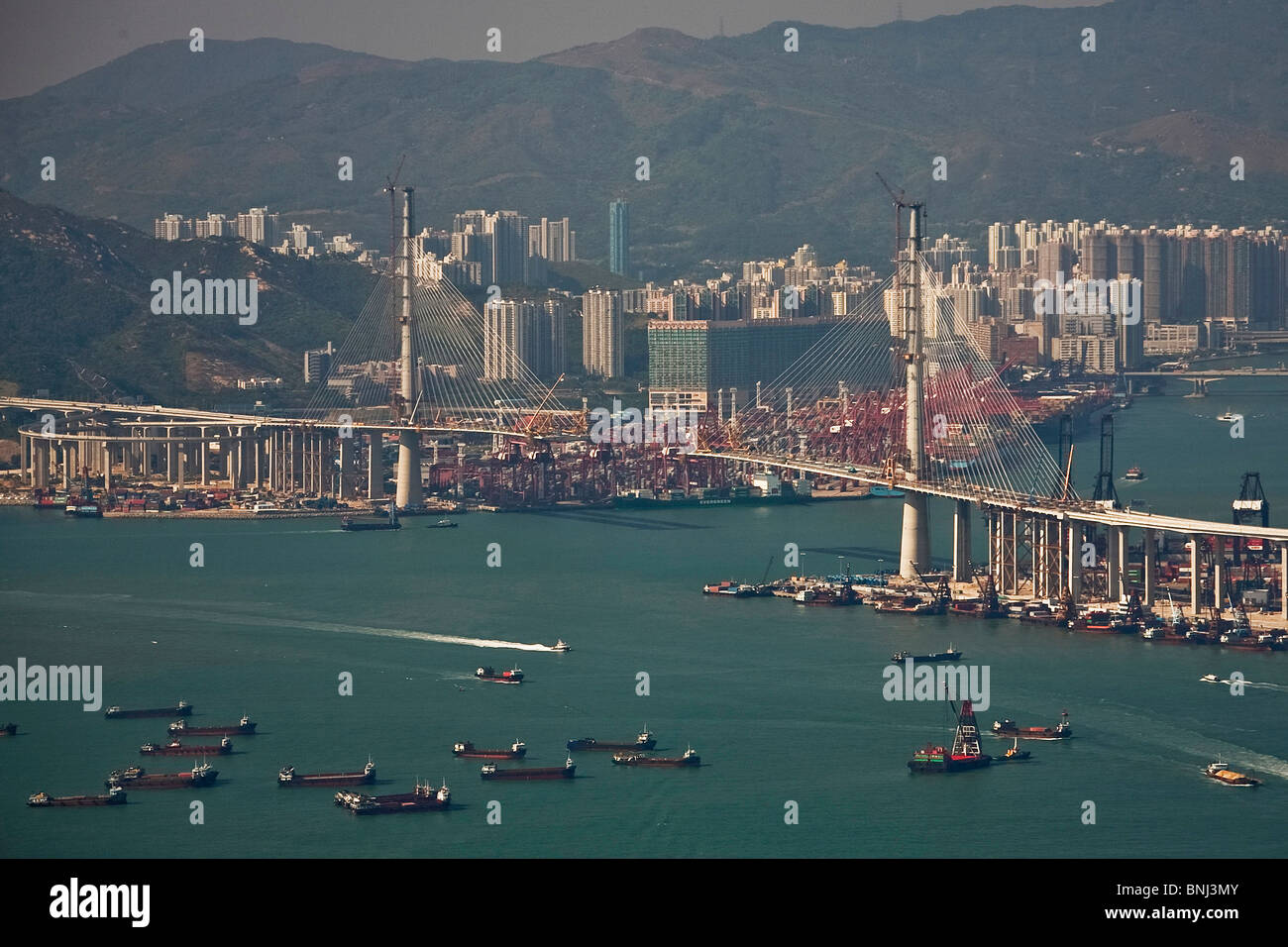 Hong Kong Hongkong Asia bridge bridge building suspension bridge ...