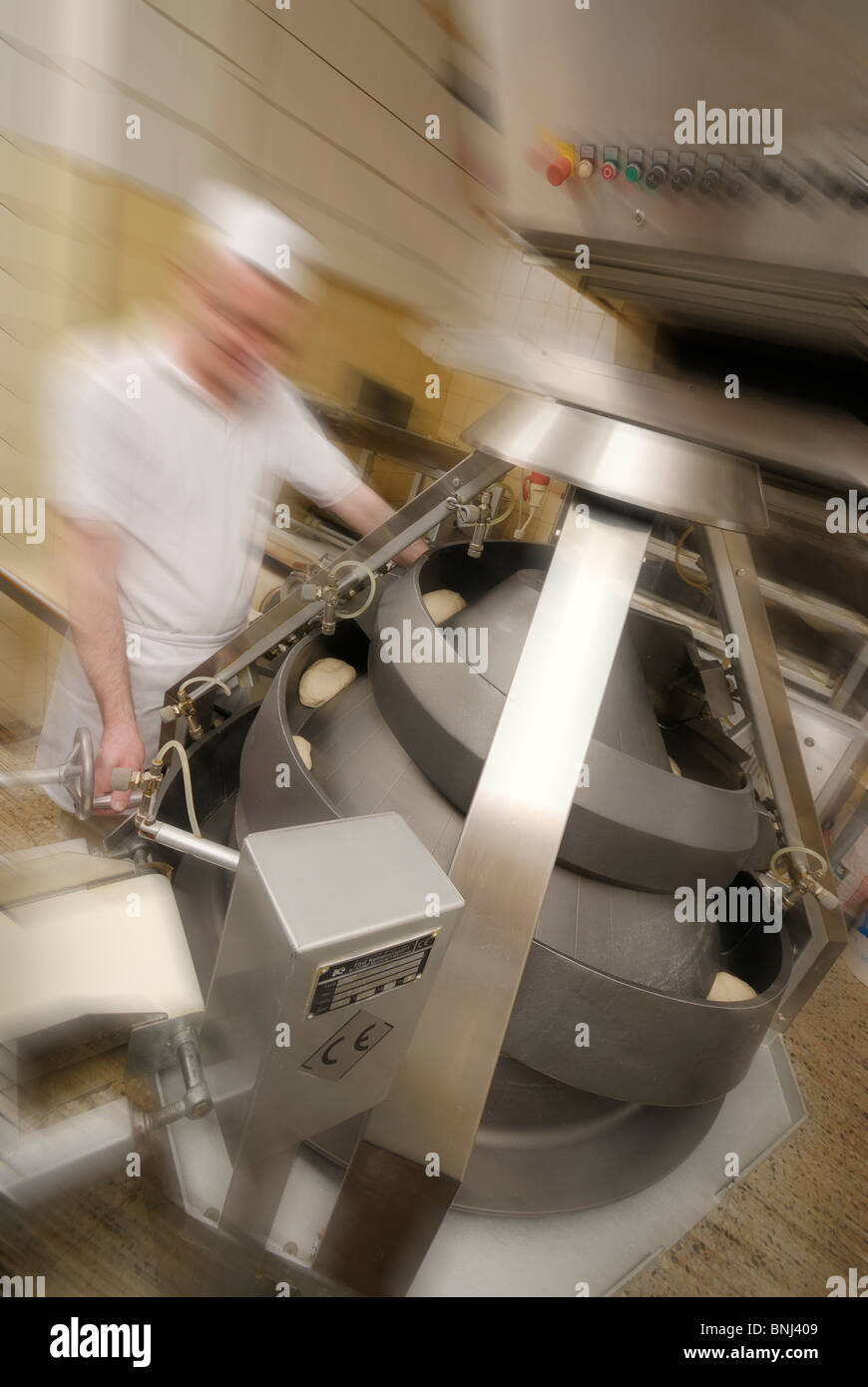 pastry process to bread, machine preparing pastry to bread blanks ...
