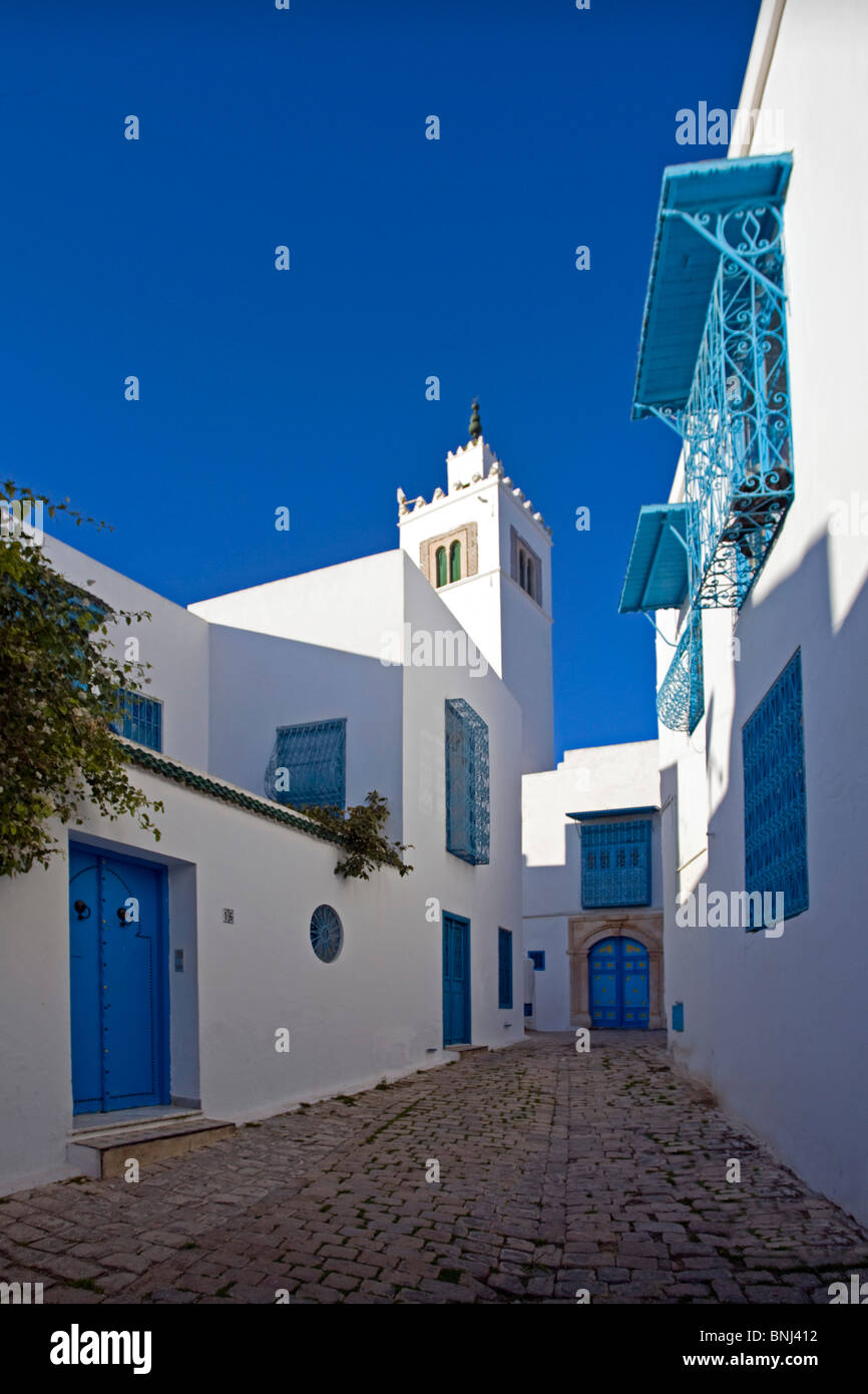 Tunisia Africa North Africa Arabian Arabic Arab Sidi Bou Said town city ...