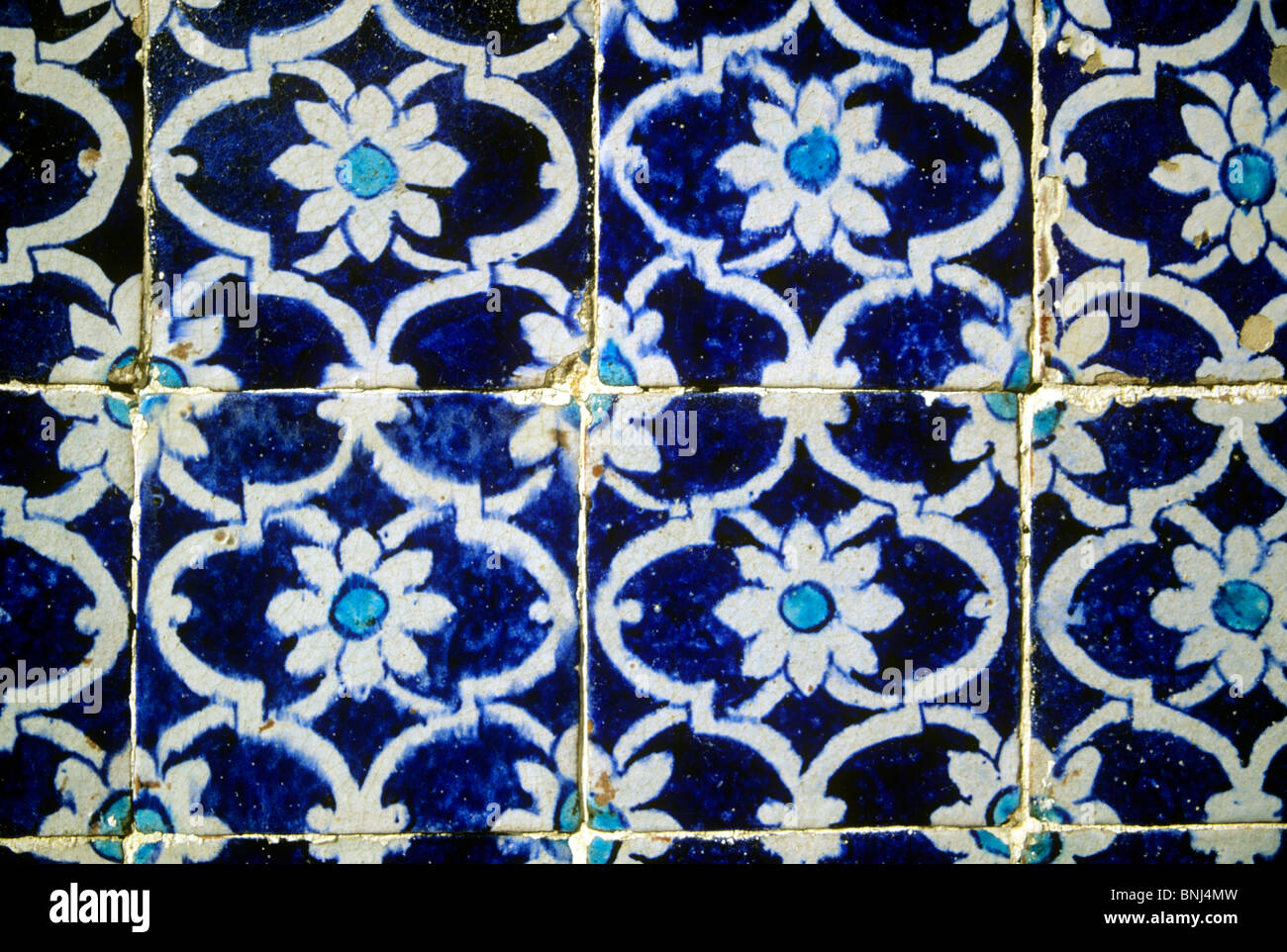 Tiles on a 17thc Kalhora Mosque in Sindh Pakistan Stock Photo - Alamy