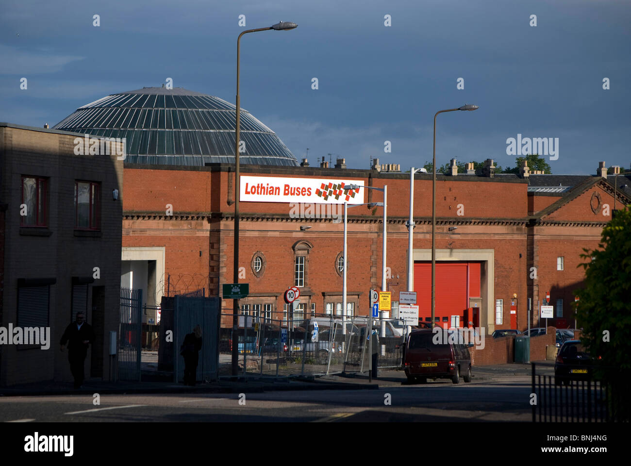 Lothian Transport central bus depot (garage) in Edinburgh, Scotland ...